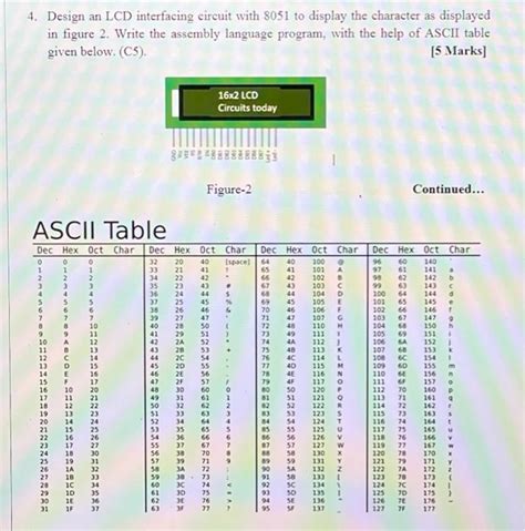 Solved 4 Design An LCD Interfacing Circuit With 8051 To Chegg Com