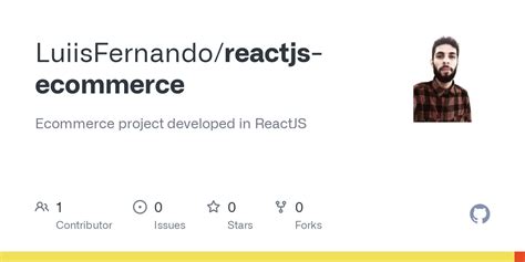 github luiisfernando reactjs ecommerce ecommerce project developed
