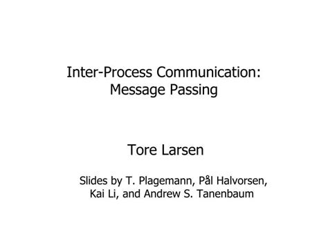 Ppt Inter Process Communication Message Passing Powerpoint Presentation Id 2036737
