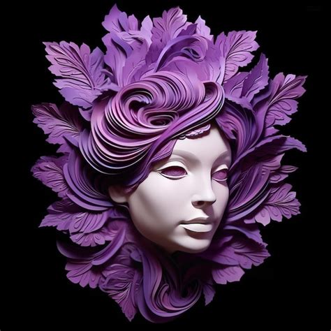 Premium Photo A Face In Purple And Purple