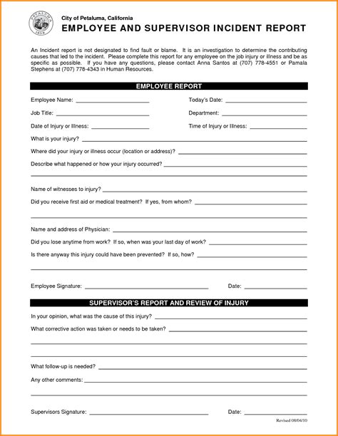 Itil Incident Report Form Template Business Fromgrandma Best