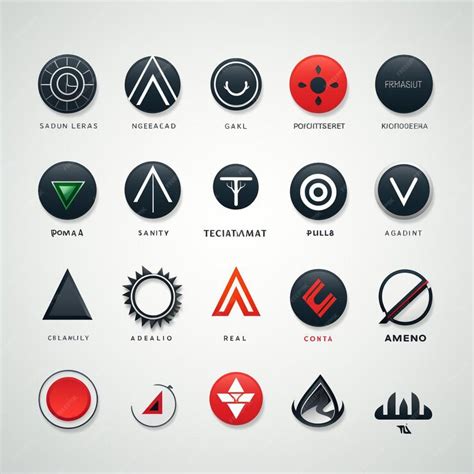 Premium Photo Collection Of Minimalist Flat Design Vector Logos For