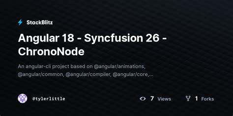 Angular 18 Syncfusion 26 Chrononode Stackblitz