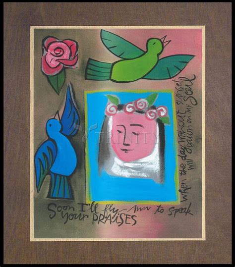 Wood Plaque Premium St Thérèse Of Lisieux By M Mcgrath Trinitystores