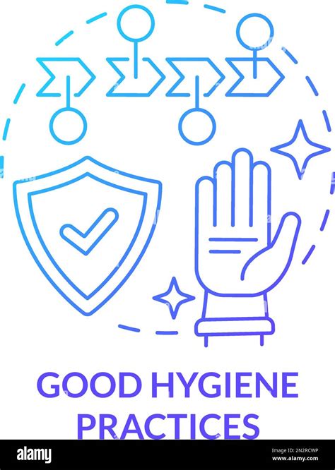 Good Hygiene Practices Blue Gradient Concept Icon Stock Vector Image And Art Alamy