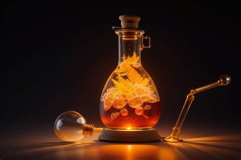 Premium AI Image Scientific Research Laboratory Chemical Research Experiment Utensils Flask