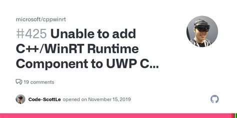 Unable To Add Cwinrt Runtime Component To Uwp C Application · Issue
