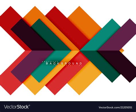 Multicolored Abstract Geometric Shapes Geometry Vector Image