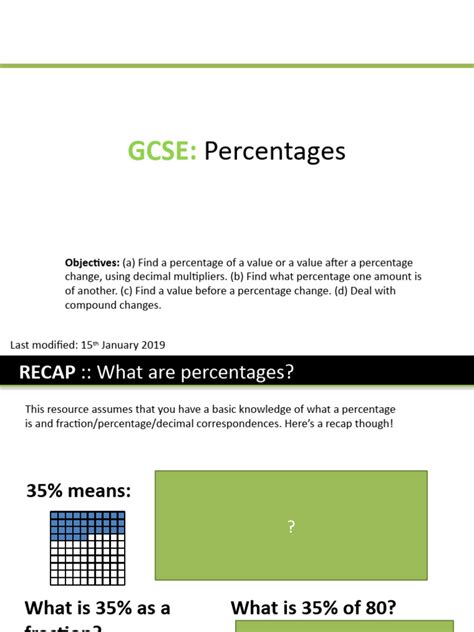 Gcse Percentages Pdf Percentage Interest