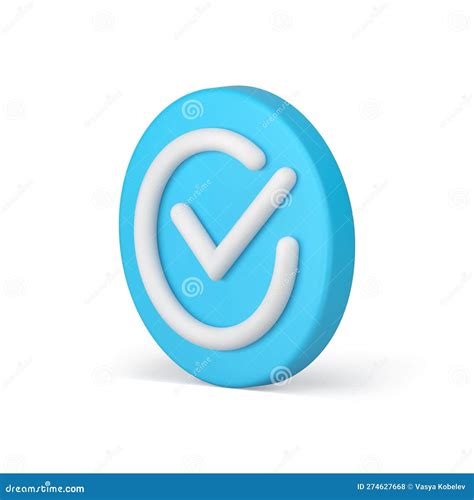 Checkbox Isometric Checkmark Or Tick Notification Vector Illustration