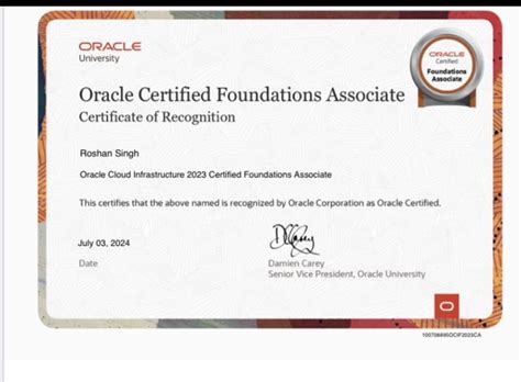 Roshan Singh On Linkedin Oracle Databasemanagement Sql Certification Careergrowth