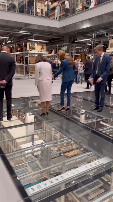 Our Princess Of Wales Walking On A Glass Floor At The Vanda Museum 👑 Look
