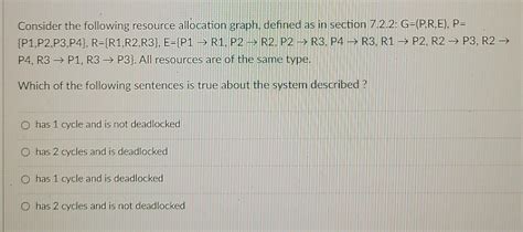 solved consider the following resource allocation graph