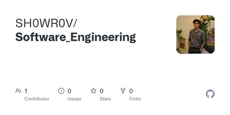 GitHub SH WR V Software Engineering