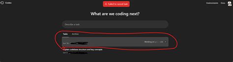 Unable To Cancel Codex Task— Failed To Cancel Task” Error Coding With Chatgpt Openai