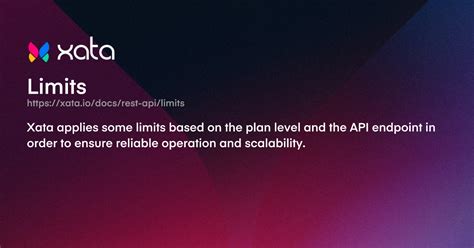 Limits Xata