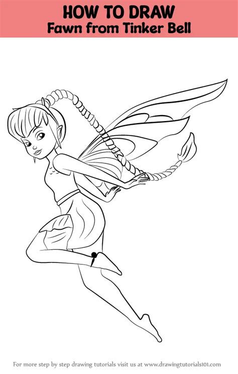 How To Draw Fawn From Tinker Bell Tinker Bell Step By Step DrawingTutorials101 Com
