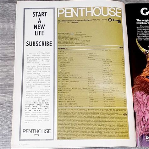 月刊誌 洋書 Penthouse 1972年 8月号 August ペントハウス Us版 Marianヘアヌードグラビア付 外人 白人 廃雑誌