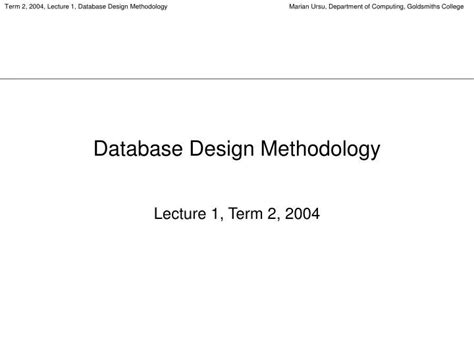 Ppt Database Design Methodology Powerpoint Presentation Free Download Id7057188