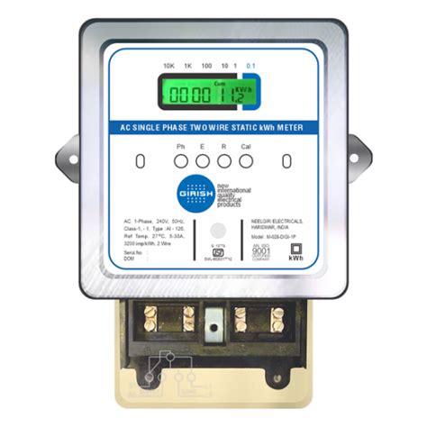 LCD Display Single Phase Electric Meter Clear Power Monitoring Girish Switches