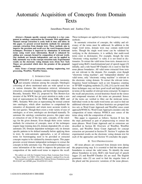 Pdf Automatic Acquisition Of Concepts From Domain Texts
