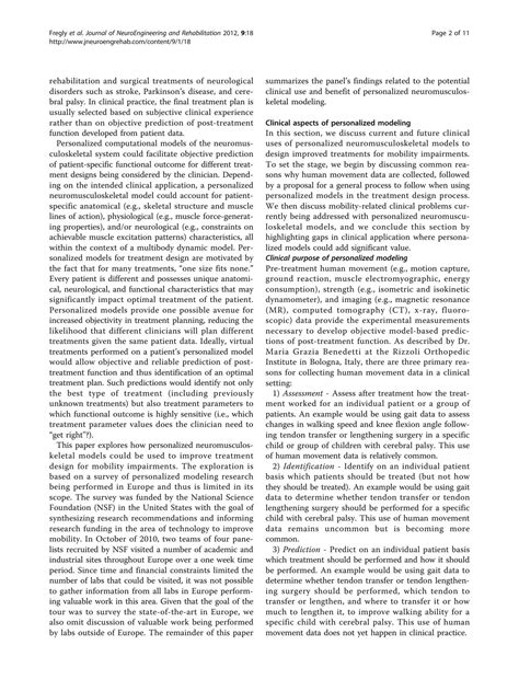 Solution Personalized Neuromusculoskeletal Modeling To Improve