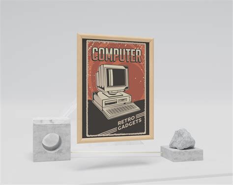 Vintage Computer Vintage Poster Tecnology Art T For Tech Lovers