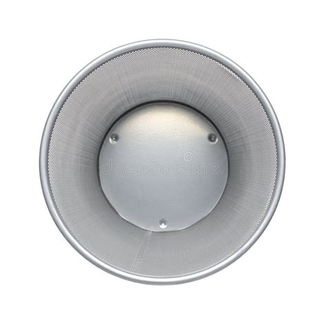 Empty Trash Garbage Rubbish Bin Top View Metal Basket Bin For
