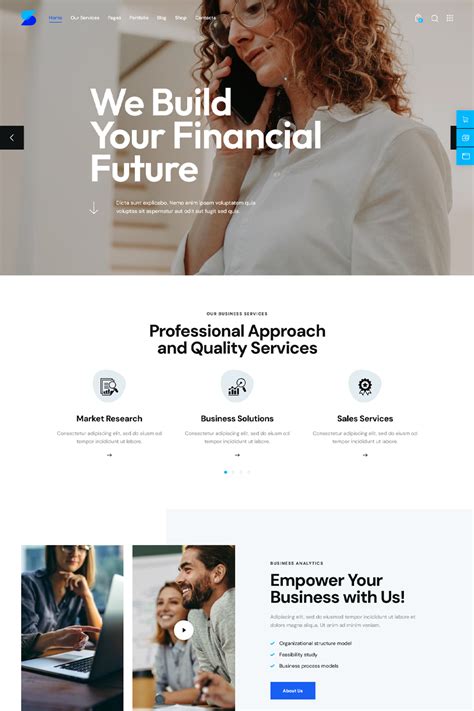 investment business and financial advisor wordpress theme business