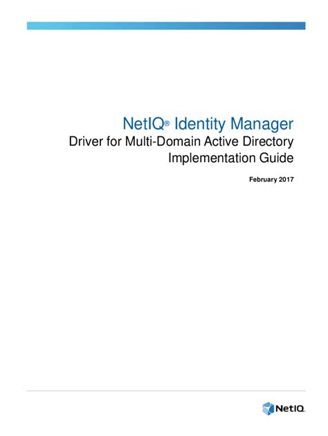 Fillable Online Legal Notice Netiq Multi Domain Active Directory