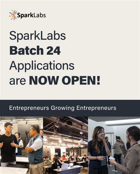 Sparklabs 스파크랩 배치 24기 모집 D 3 Reminder 🗓️ 글로벌 액셀러레이터 스파크랩과 함께 약 15주 동안 진행되는 기업 맞춤형 🎯pmf 기반