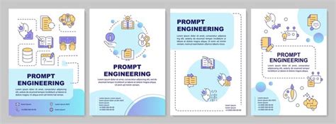 Premium Vector Prompt Engineering Blue Circle Brochure Template