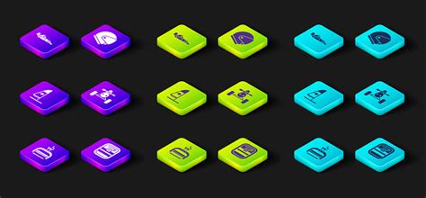 세트 스키 리프트 응급 처치 키트 윈드 서핑 Atv 오토바이 헬멧과 포뮬러 1 경주용 자동차 아이콘 벡터 3차원 형태에 대한 스톡 벡터 아트 및 기타 이미지 Istock