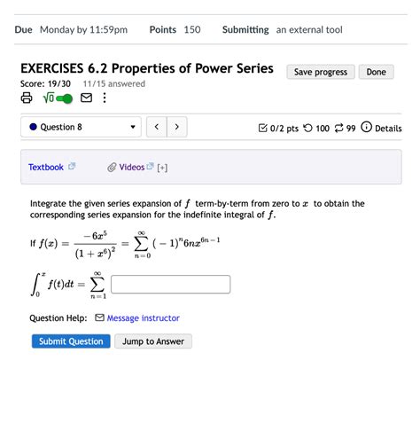 Solved EXERCISES Properties Of Power Series Score Chegg