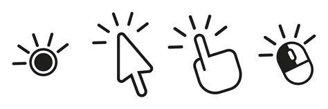 Set Of Cursor Click Mouse Hand And Computer Mouse 16181272 Vector Art At Vecteezy