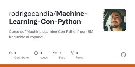 GitHub Rodrigocandia Machine Learning Con Python Curso De Machine Learning Con Python Por