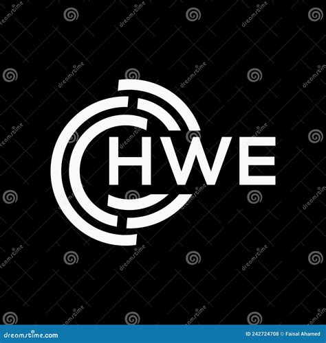 Hwe Letter Logo Design On Black Background Hwe Creative Initials Letter Logo Concept Hwe