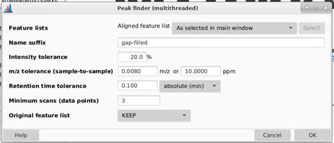 Spectral Pre Processing With Mzmine
