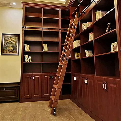 Sliding Ladder For Bookshelf At Elaine Boehme Blog