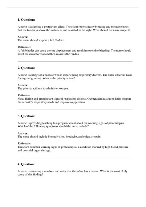 Ati Maternal Newborn Proctored Exam 2024 2025 Verified Answers And Exam Questions Included