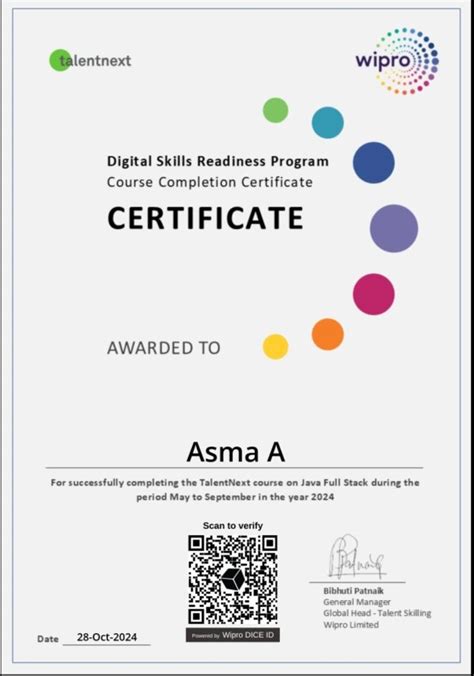 Im Thrilled That I Have Completed The Java Full Stack Development