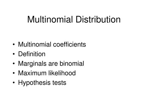 PPT Multinomial Distribution PowerPoint Presentation Free Download ID