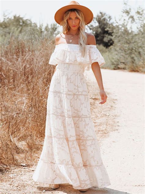 White Boho Maxi Dress