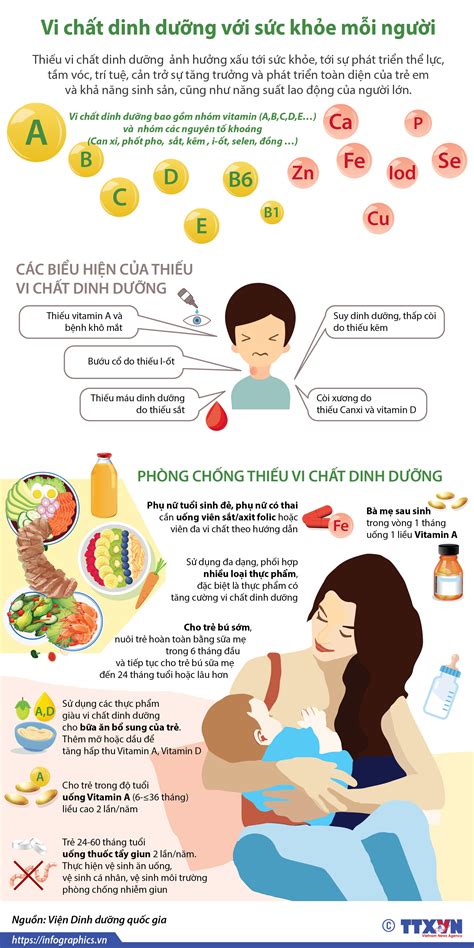 Vi chất dinh dưỡng với sức khỏe mỗi người