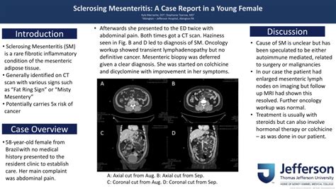 Pdf Sclerosing Mesenteritis A Case Report In A Young Female