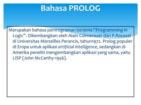 Ppt Pengantar Bahasa Prolog Powerpoint Presentation Free Download