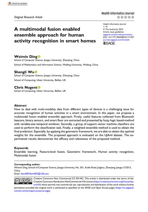 pdf a multimodal fusion enabled ensemble approach for human activity