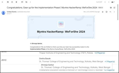 Shreeja Sarkar On Linkedin Myntrahackerramp Weforshe2024