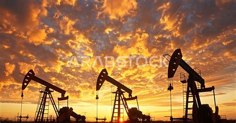 استخراج النفط والزيوت صورة لحفارة تقوم بالتنقيب عن النفط في الصحراء