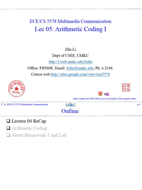Lec05 Arithmetic Coding Ii Pdf Code Encodings